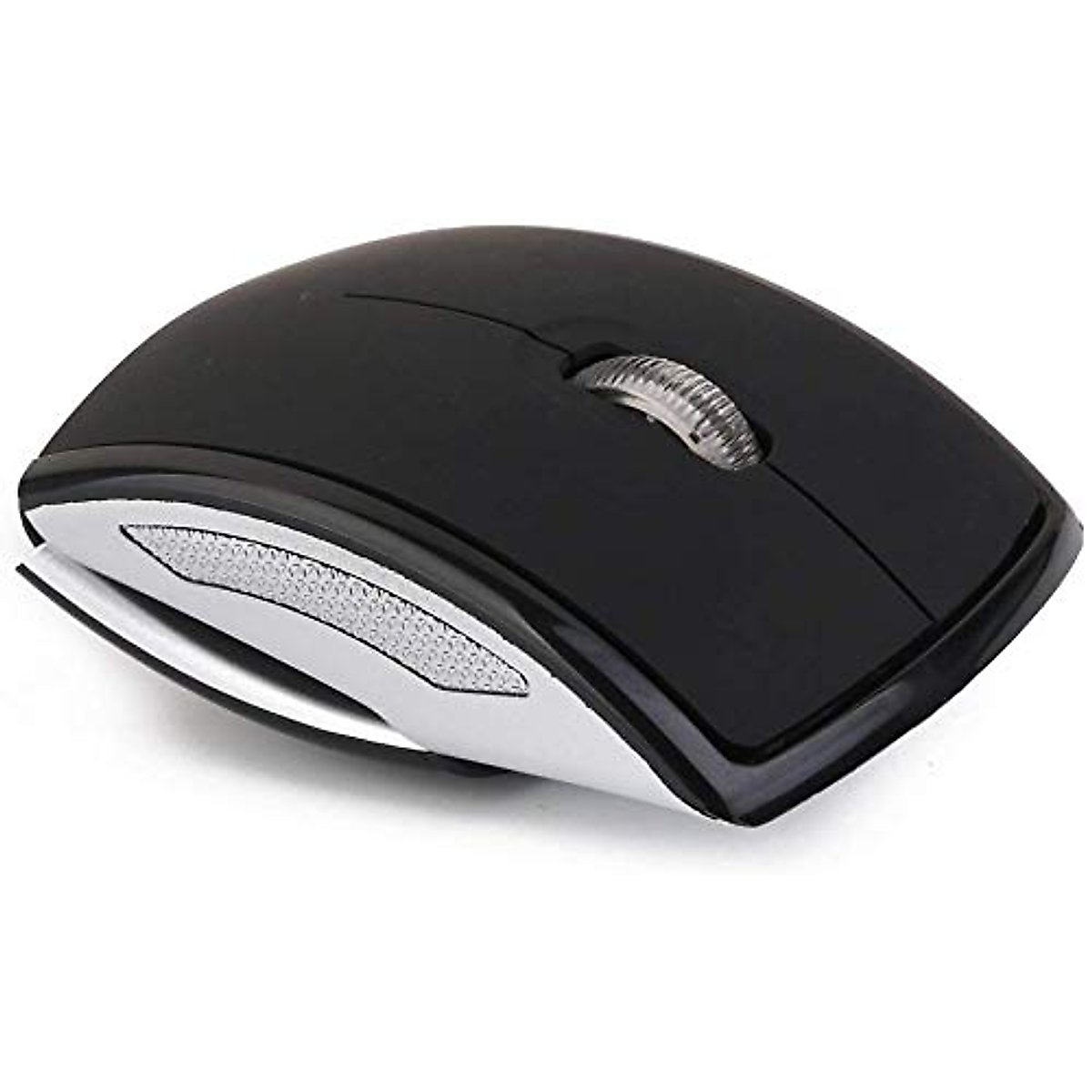 2.4Ghz Wireless Folding Mouse Foldable Optical Arc Mouse Universal Portable Travel Mice Bluetooth USB Receiver for PC Mac Laptop MacBook (Pack of 1)