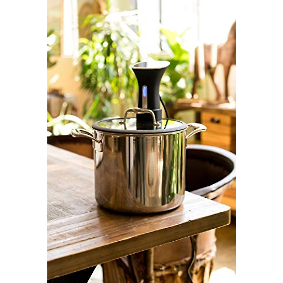 Tuxton Home Chef Series Sous Vide Pot, 9.8-Quart, Silver