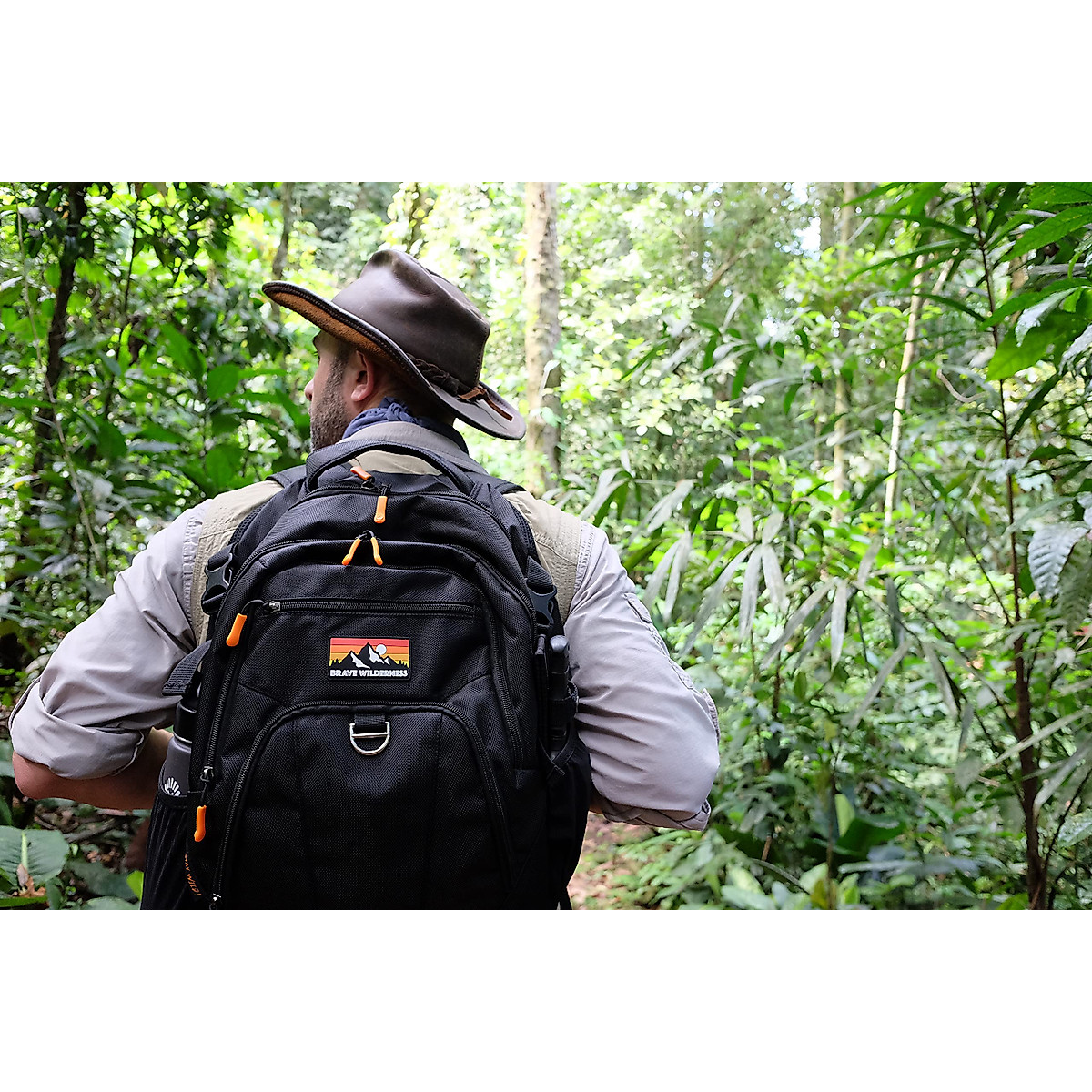 Brave Wilderness Durable Outdoor Capable Backpack made with a Ballistic Nylon Shell and Six Pockets by Coyote Peterson (Olive)