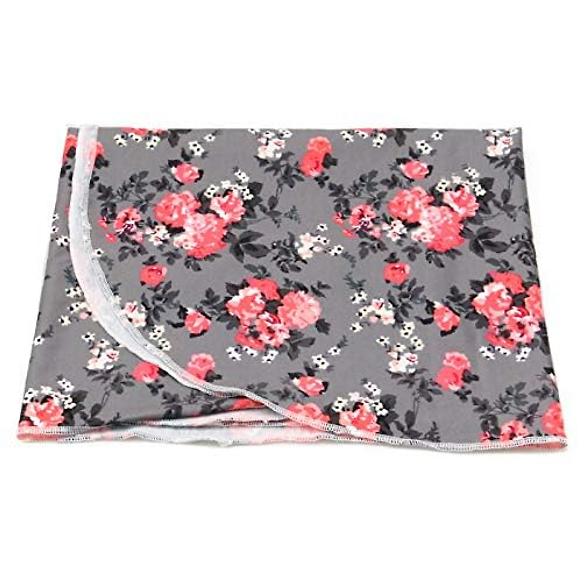 FasterS Infant Floral Swaddle Wrap with Headbands Hats Value Set Newborn Receiving Blanket Photography Props 35X35inch (Gray-2)