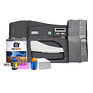 Card Imaging Fargo DTC4500e Dual Side ID Card Printer & Supplies Bundle Software