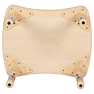 Flash Furniture 21.875"W x 26.625"L Rectangular Natural Plastic Height Adjustable Activity Table