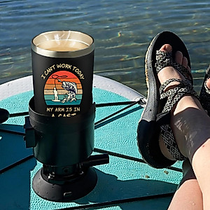 EchoMaven Fishing Gifts for Men Unique, Dad,- Gifts for Fisherman, Men Who Love Fishing, Fishing Lovers - Fisherman Gifts for Men - Fishing Tumbler 20oz - I CAN'T WORK TODAY MY ARM IS IN A CAST