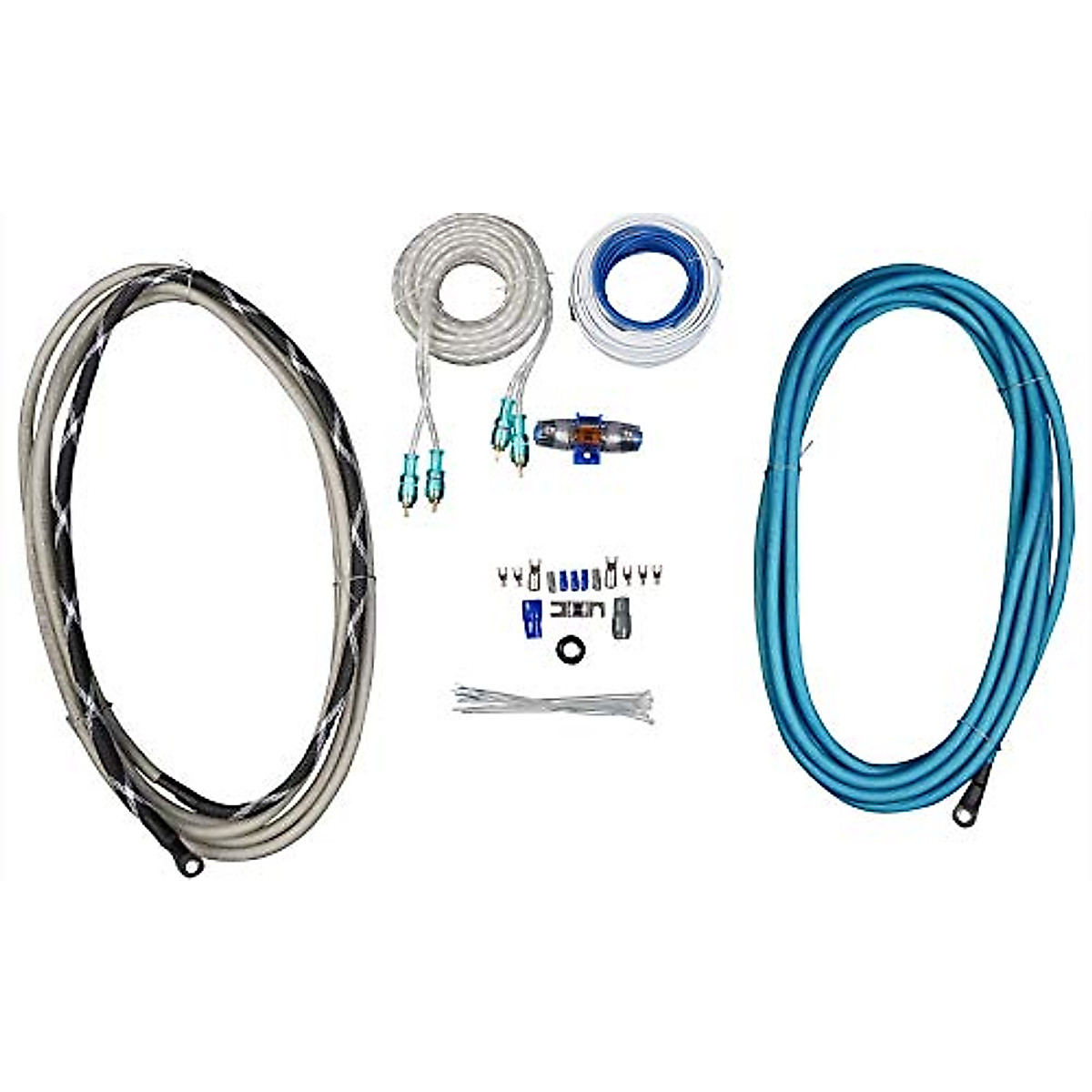 Rockville RMWK4 4 AWG Gauge Waterproof Marine Amplifier/Amp Install Wire Kit