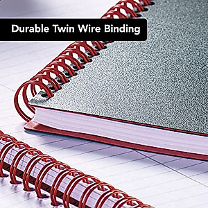 Black n' Red Business Notebooks, 3 Pack, Soft Cover, Twin Wire, 70 Sheets, 11" x 8-1/2", Black (400161060)