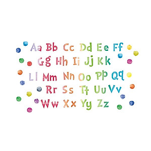 ABC Wall Decals Classroom DIY Removable Watercolor Dot Educational Alphabet Wall Stickers Kids Bedroom Nursery Playroom Art Mural Decor…