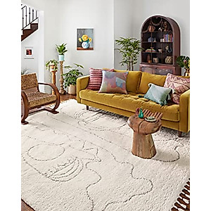 Justina Blakeney x Loloi Ronnie Collection RON-04 Ivory/Natural, Contemporary 2'-2" x 3'-9" Accent Rug