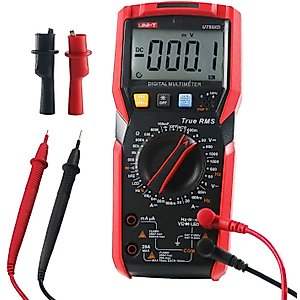 UNI-T UT89XD Digital Multimeter,TRMS 6000 Counts Volt Meter Manual Ranging,Measures AC/DC Voltage Tester,Resistance,Capacitance,Diode,NCV,Temperature,LED Test (UT89XD)