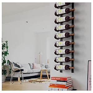 Jagged Ridge Wine Rooms 12 Bottle Wall Mounted Wine Rack Hanging Wall Wine Rack - Stylish & Modern Wine Storage Rack, Alloy Steel, Colour - Matte Black Powder Coat Finish