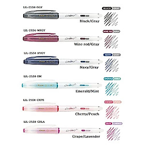 ILMILY Pilot Japan Gel Ink Ballpoint Pen Color Two Color 6 Ballpoint Pens That Change Color When Rubbed 0.4mm LIL-25S4-6C With Original Stylus Ballpoint Touch Pen