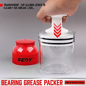 Premium Bearing Packer Kit - Effortlessly Flushes Old Grease and Repacks Wheel Bearings - Compatible with