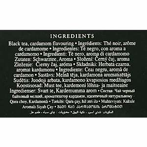 Ahmad Tea Black Tea, Cardamom Teabags (No Envelopes), 100 ct - Caffeinated and Sugar-Free