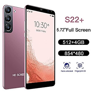 Unlocked Smart Phone, Android Mobile Phone HD Full Screen Phone, Dual SIM Unlocked Cell Phone 2200mAh Battery, 5.72-inch Touch Screen Mobile Cell Phone, 512MB+4GB RAM, 2MP+5MP (Purple)