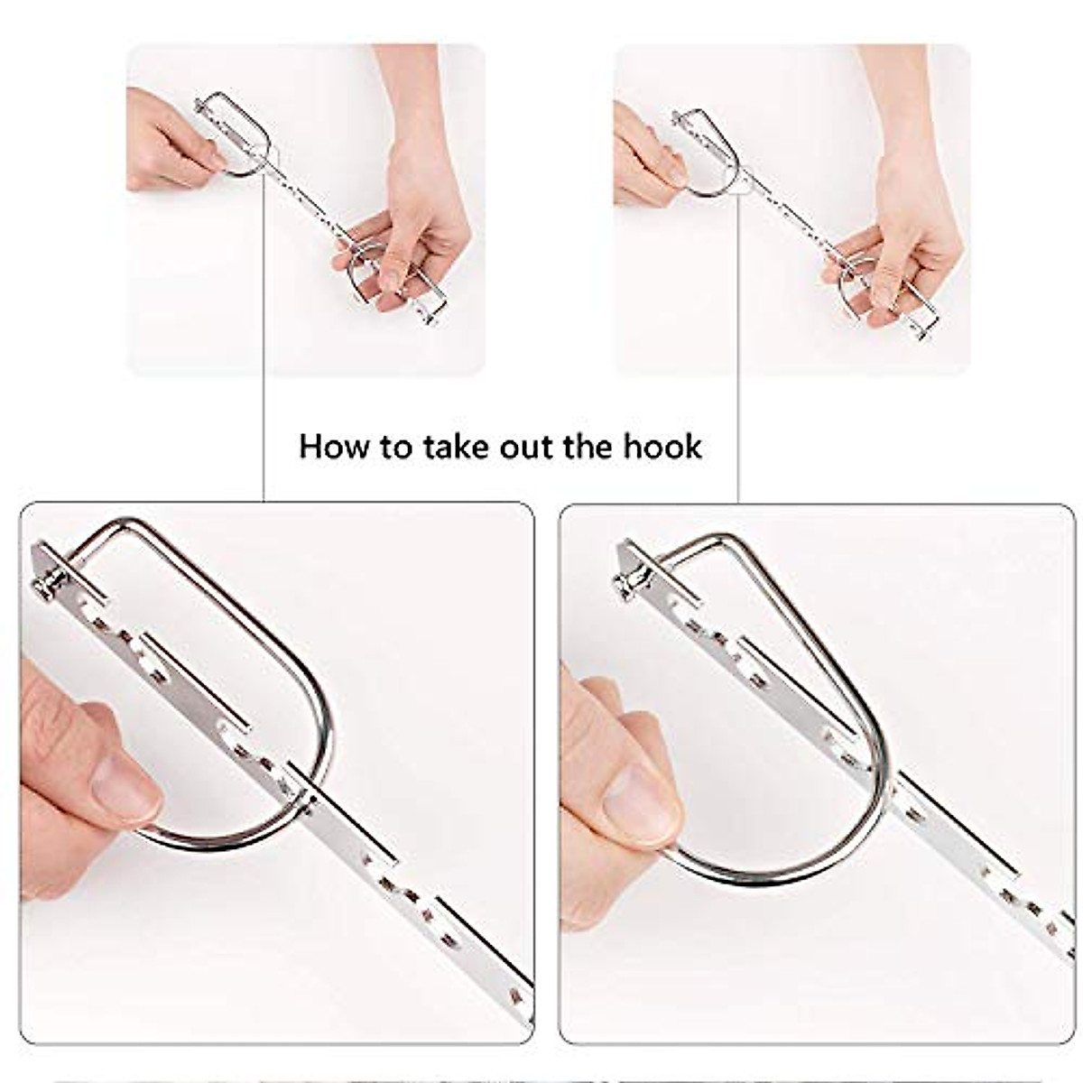 KLEVERISE 4 Pack Metal Space Saving Hangers - Magic Cascading Hanging Hangers Stainless Steel Clothes Hangers - Clothing Closet Space Saver Storage Organizers