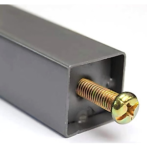 2Pcs Adjustable Steel Bed Frame Center Slat Support Legs Replacement, Sofa Furniture Cabinet Feet,Bed Rail Support for Wooden Bed (Height:5.9 to 8.6 inch)