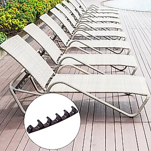 GORGECRAFT 2PCS 6 Positions Brown Plastic Adjustable Bracket 10" L x 1.4" W Outdoor Chaise Lounge Brackets Chair Replacement Parts Back Support for Patio Lawn Yard Furniture Back-Height Multi Position