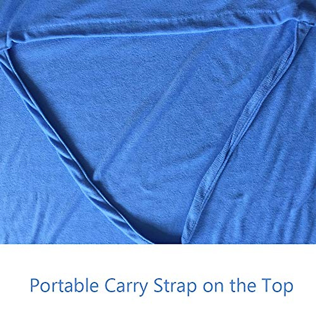 VOCOOL Double Layer Chaise Lounge Pool Chair Cover Beach Towel Fitted Elastic Pocket Won't Slide 85" L x 30" W-Royal Blue