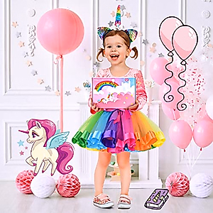 Beauwell Unicorn Gifts Toys for Girls - 3, 4, 5, 6, 7, 8, 9 Year Old Girl Birthday Gifts, Surprise Box, Christmas Gift, Includes Unicorn Skirt, Unicorn Headband, Unicorn Diamond Painting Kits