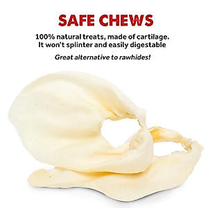 Downtown Pet Supply - Cow Ears for Dogs - Dog Treats Made in USA - Dog Dental Treats & Rawhide-Free Dog Chews - Joint Support with Chondroitin, Protein, Vitamins & Minerals - Baked - 9-12 in - 5 Pack