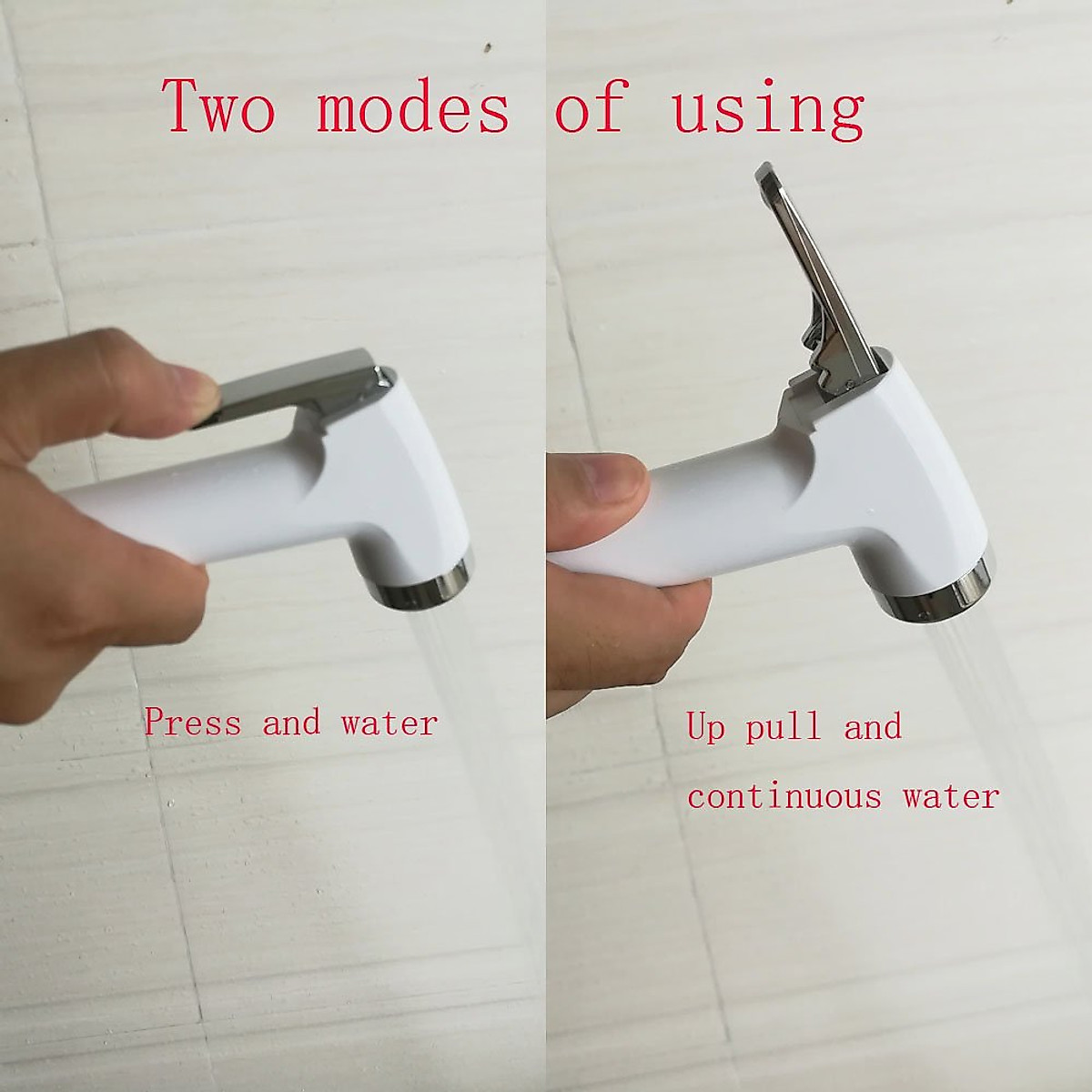 LikeHome Bidet Sprayer for Toilet Cloth Diaper Sprayer Shattaf Handheld Bidet Rinse Spray Head Hand Bidet Toilet Attachment Sprayer White（Without T-Adapter）