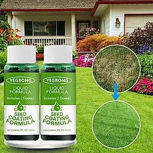 5 PCS Green Grass Lawn Spray, Greenrevive Hydroseeding Lawn Solution Grass Seed Spray,Liquid Grass Seed Spray for Lawn,Hydro Grass Seed Spray（59ml）