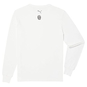 PUMA Mens X You Screen Print Kit Crew Neck Long Sleeve Athletic Tops Casual - White - Size M