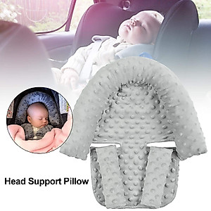 Baby Head Support Cushion, Newborn Baby Pillow Sleep Cushion Body Soft Baby Stroller Support Car Seat Head Baby Head Support and Strap Covers Baby Headrest and Carseat Neck Cover Car Seat Head Hugger