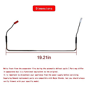 Ytpoools 242044020, 242044008 Refrigerator Defrost Heater kit, Compatible With Frigidaire Refrigerator Electrolux, Gibson, Kelvinator, White, Westinghouse, Tappan, Kenmore, AP4567873, PS3408665