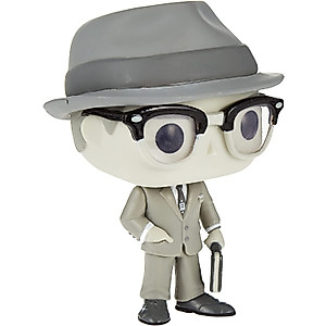 POP Marvel: WandaVision - Black & White 50s Vision Funko Vinyl Figure (Bundled with Compatible Box Protector Case), Multicolored, 3.75 inches
