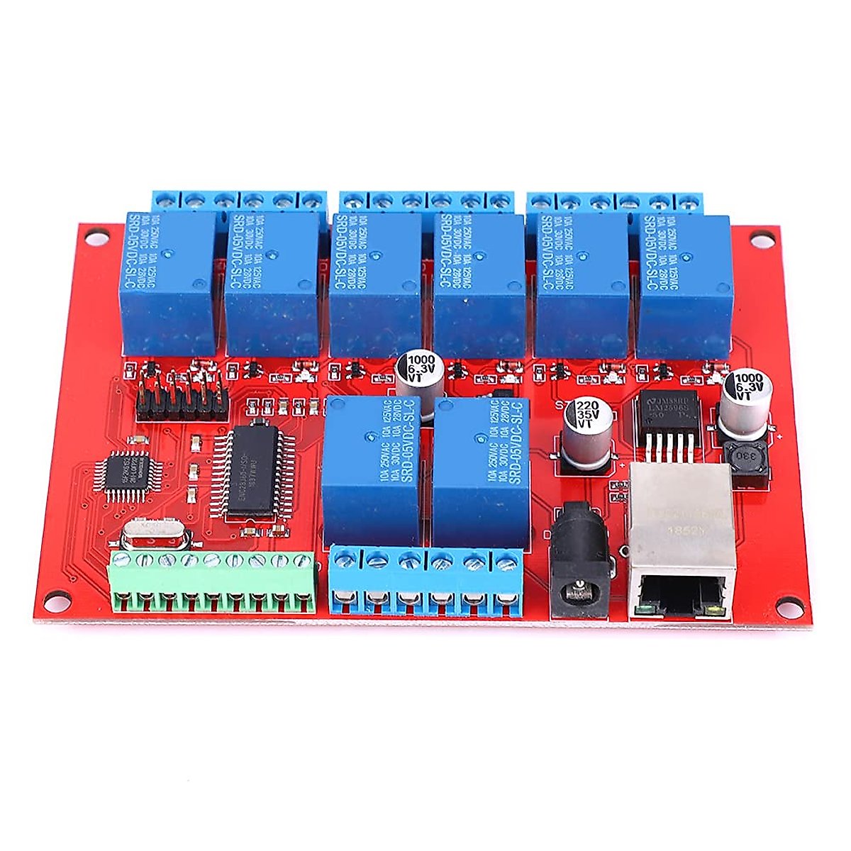 Kadimendium Ethernet Relay Board 8-Channel Network Switch TCP UDP Module Controller Circuit Board LAN Ethernet Electronic kit