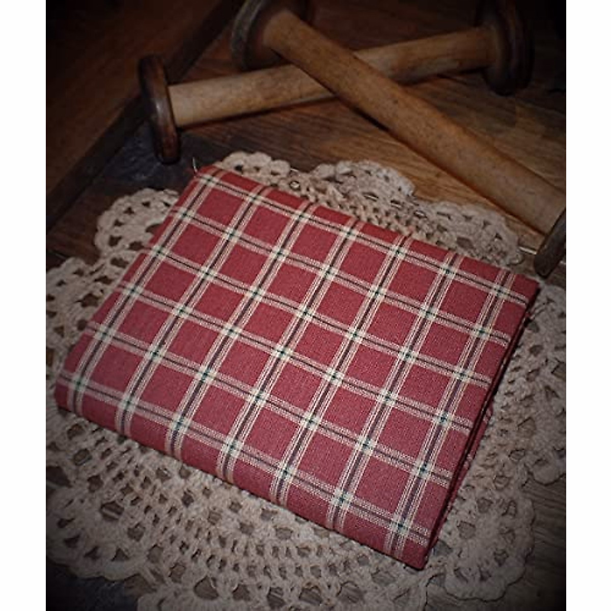 Primitive Homespun Fabric~Christmas Spruce~Farmhouse Rustic Fabric~ (Strips (50) 1" x 18") (Jelly Roll (15) 2.5” x 44”)