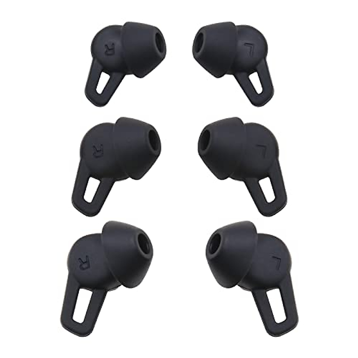 3 Pairs Earbuds Cover Soft Silicone Eartips Replacement in-Ear Tips Compatible with Huawei FreeLace Pro Earphones S M L 3 Sizes Black