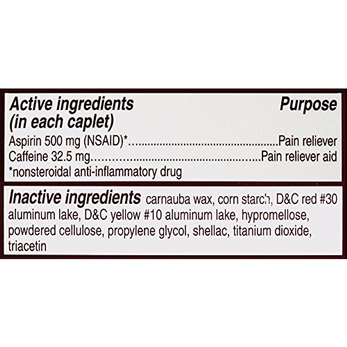 Bayer Back & Body Extra Strength Aspirin, 500mg Coated Tablets, Fast Relief at the Site of Pain, Pain Reliever with 32.5mg Caffeine, 100 Count
