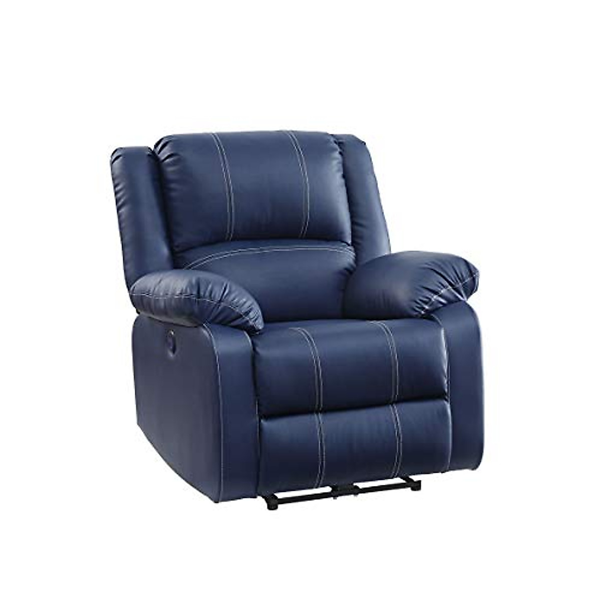 Acme Furniture PU Upholstered Power Recliner with USB Port, Blue