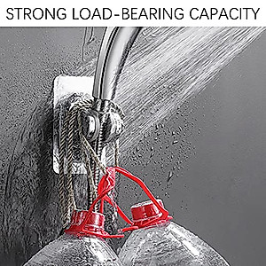 Large Wall Mount Strong Adhesive Waterproof Handheld Shower Holder Shower Head Holder for RV Shower Kids Shower Bathroom Shower Bathroom Organizer (As Shows, One Size)