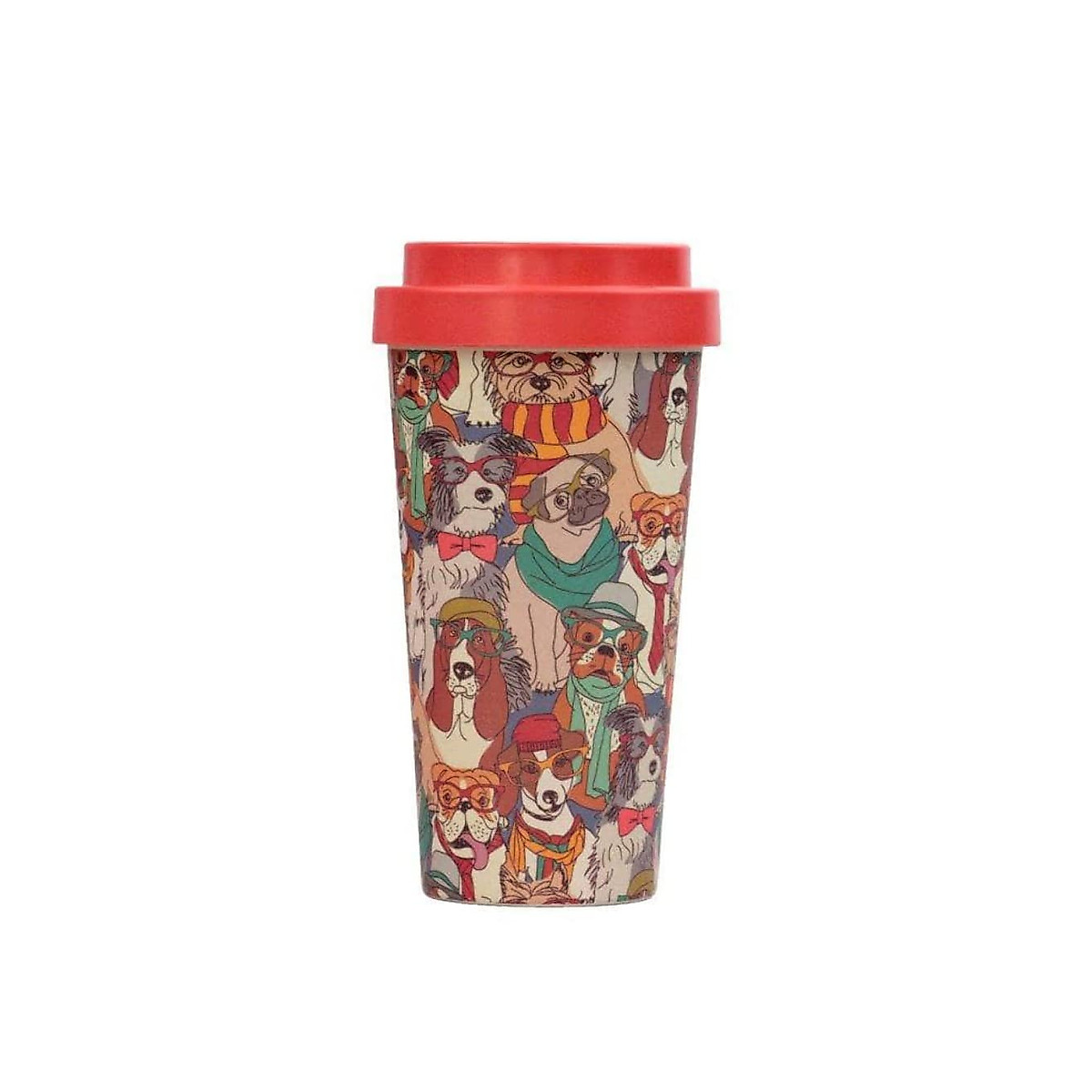 Vacucraft Bamboo Fiber Coffee & Tea Cup Animal Collection DOG (Red)