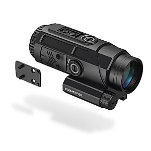 Swampfox Saber 5X Prism Scope with 90 Degree Offset RMSc Footprint Integrated Mounts - Green MOA