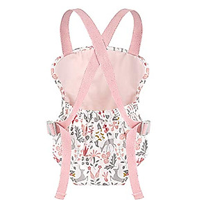 GAGAKU Baby Doll Carrier Doll Accessories for 18-inch Dolls IKEA Doll Reborn Baby Doll Bitty Baby American Girl Doll Carrier for Little Girls – Pink (Reindeer)