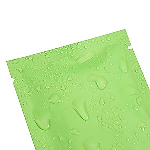 100/200PCS Green Metallic Foil Open Top Bags (200, 5x8cm (1.9x3.1"))