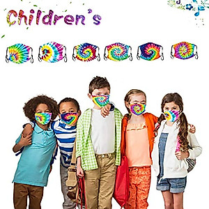 Micyon 6Pcs Girls Cute Dyed Face Bandanas Kids Face Costume Accessories for Outdoor Camping Running School Wear