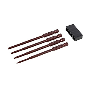 LCX Racing 4pc 1/4" Metric Hex Bit Set, Electric Screwgun, Power Drill RC Hobby RC Model RC Truck (1.5 2.0 2.5 3.0mm)