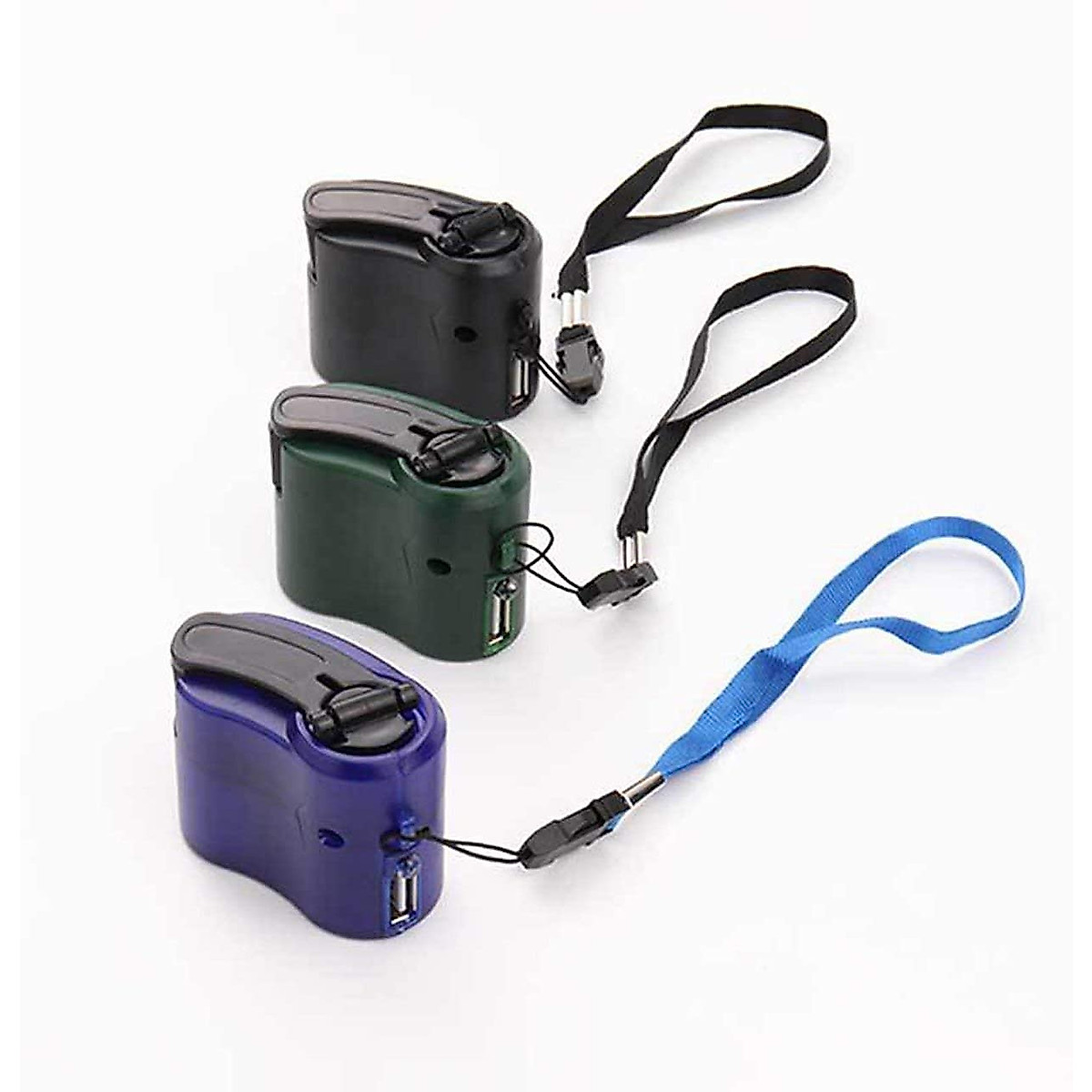 Hand Crank Charger Manual Generator Mobile Phone Emergency Charger USB Charger Emergency Charge USB Charger-Black 1 Size