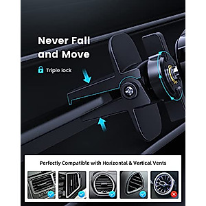 for MagSafe Car Charger Mount, Magnetic Car Wireless Charger for iPhone 14/13/12, 14/13/12 Pro, 14/13/12 Pro Max, 14 Plus, 13/12 Mini, Air Vent Dashboard Car Charging Holder(with QC 3.0 Car Charger)