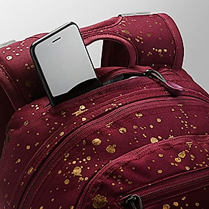 High Sierra Loop Backpack, Travel, or Work Bookbag with tablet sleeve, One Size, Copper Splatter/Maroon