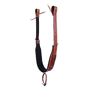 RAAVILS Western Carved Flank Cinch for Horse Saddles Horse TACK Leather Back Cinch Rear Saddle Girth