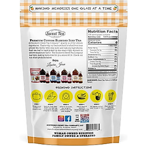 Iced Tea Bags Georgia Peach One Gallon Size,10 Gallon Per Pack, Unsweetened Caffeinated Quick Brew Real Southern Ice Tea by Southern Sweet Tea Company