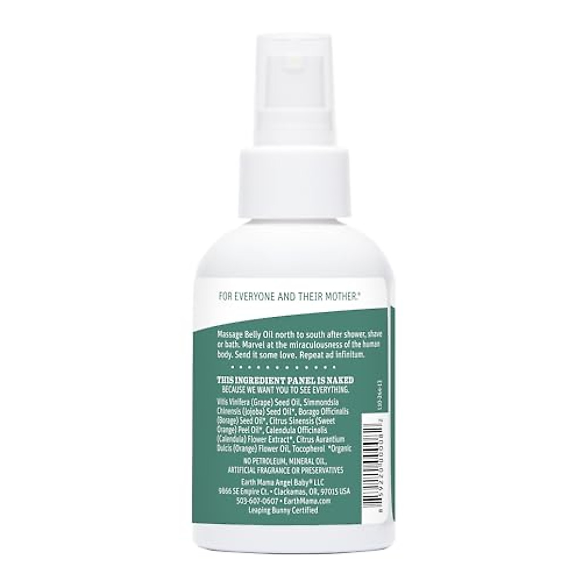 Earth Mama Belly Oil for Dry Skin | Calendula Skin Care Moisturizer Oil to Encourage Natural Elasticity and Help Prevent Stretch Marks During Pregnancy and Postpartum, 4-Fluid Ounce