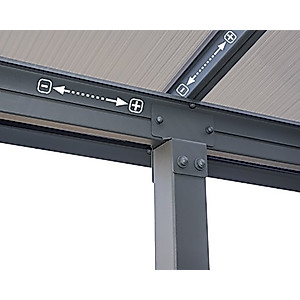 Palram - Canopia Olympia Patio Cover - 10' x 18' - Gray/Bronze