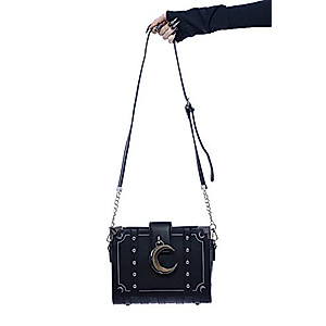 Killstar Myth Witch Spell Book Gothic Punk Crescent Moon Handbag KSRA001042