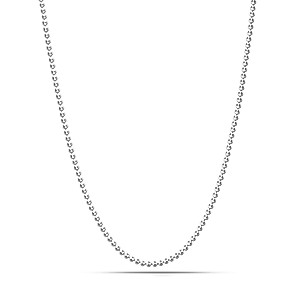 LeCalla 925 Sterling Silver Italian Adjustable Ball Chain Necklace for Women 24 Inches